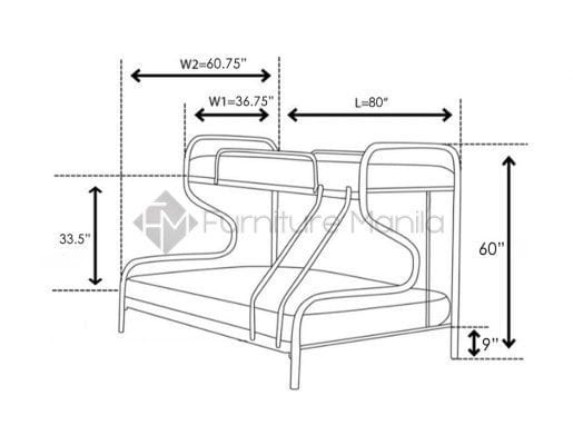 HF2828 R-Type Bunk Bed | Furniture Manila