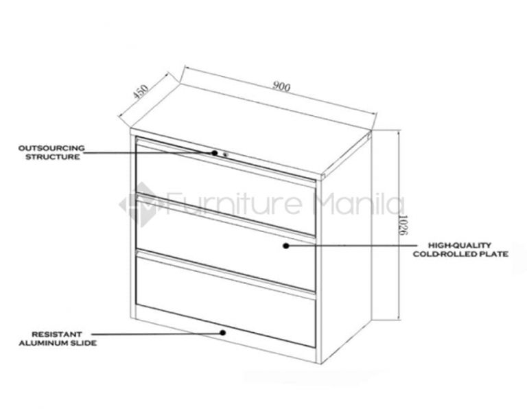 EFL3 3-Layer Lateral Filing Cabinet | Furniture Manila