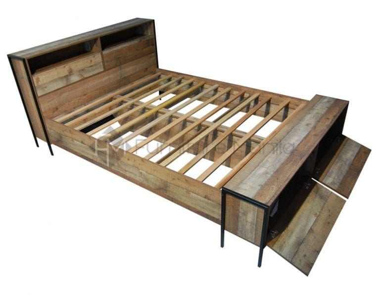 Rustic Bed Frame - Queen | Furniture Manila