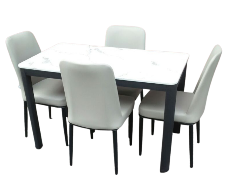 316106 WB Marble Top Dining Set 4S | Furniture Manila
