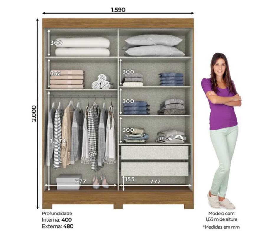 W353 Interchangeable Color Wardrobe | Furniture Manila