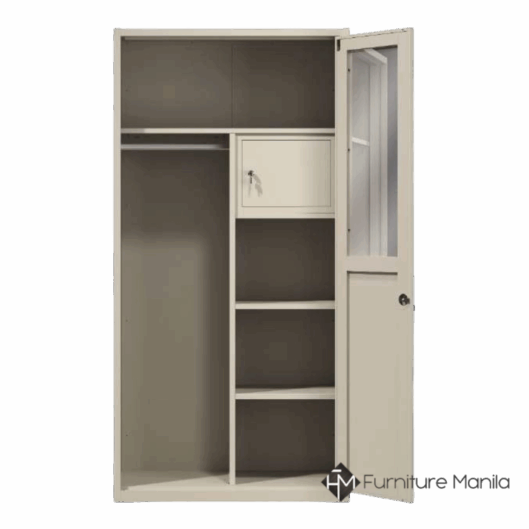 Isla Rattan-Style Metal Wardrobe | Furniture Manila